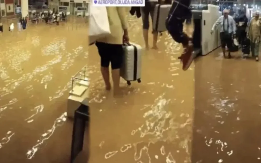 Maroc : l'aéroport d'Oujda Angads sous l'eau